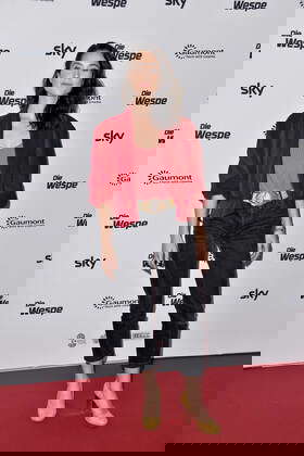 Katia Fellin arriving to the premiere The Wasp at Astor Film Lounge in ...