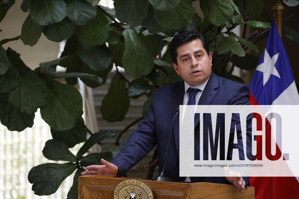 Valparaiso, Senator Pedro Araya offers a press point at the Senate Raul ...