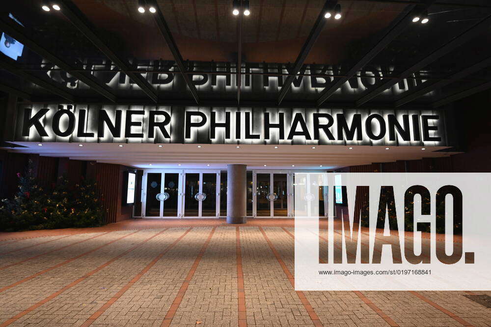 The entrance to the Cologne Philharmonic Hall, a concert hall opened in