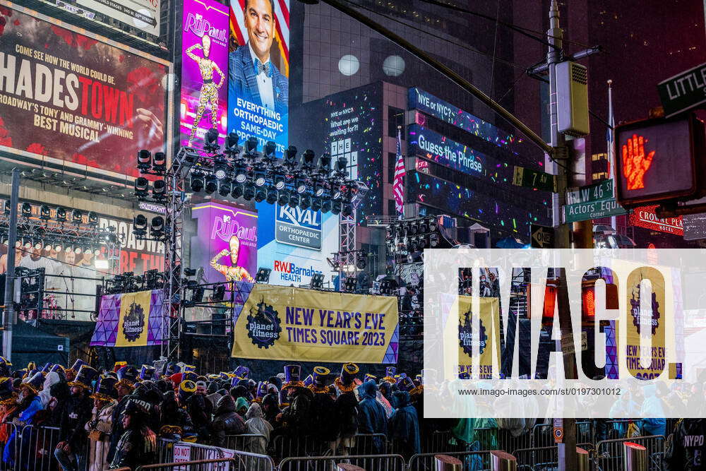 2023 NYE Celebration Times Square Times Square during the 2023 New Years Eve celebration in Times
