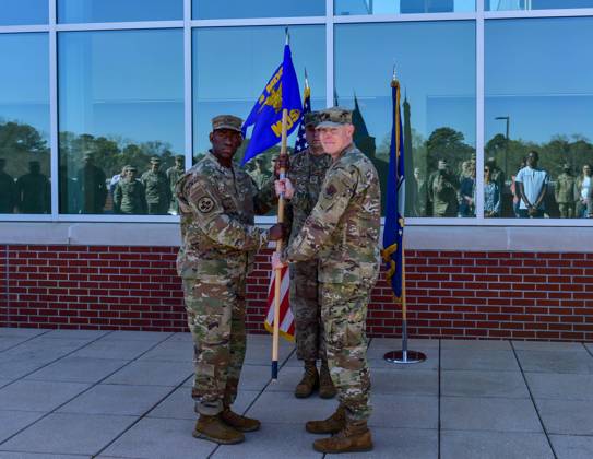 Col. Dolphis Hall, 4th Medical Group commander, left, and Chief Master ...