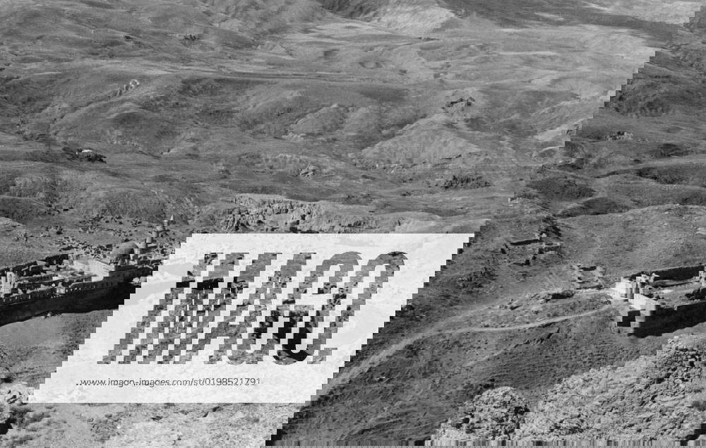 Turkey. ararat area. aerial view of the dead city eski dogubayazit