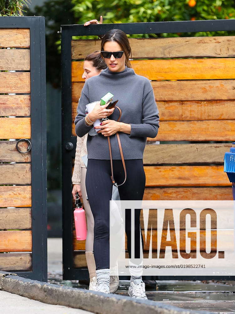 Alessandra Ambrosio Leaving Pilates Class Featuring: Alessandra ...