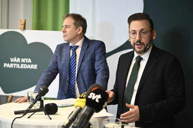 STOCKHOLM 20230111 The Center Partys election committee presents Muharrem Demirok C as the