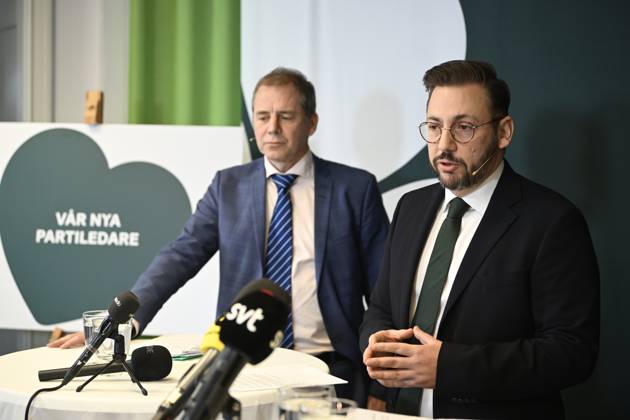 STOCKHOLM 20230111 The Center Partys election committee presents Muharrem Demirok C as the