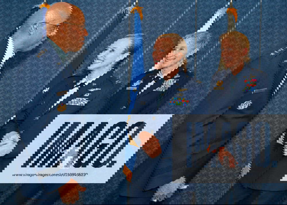 Capt. Taylor Bye speaks with Air Force Chief of Staff Gen. CQ Brown, Jr ...