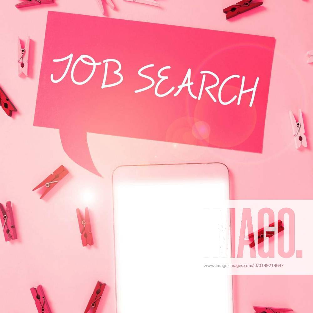 Text Caption Presenting Job Search Business Concept An Act Of Person