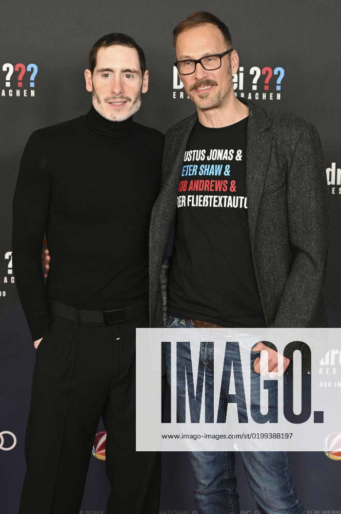 Tim Dünschede und Andre Marx bei der Premiere des Kinofilms Die drei ...