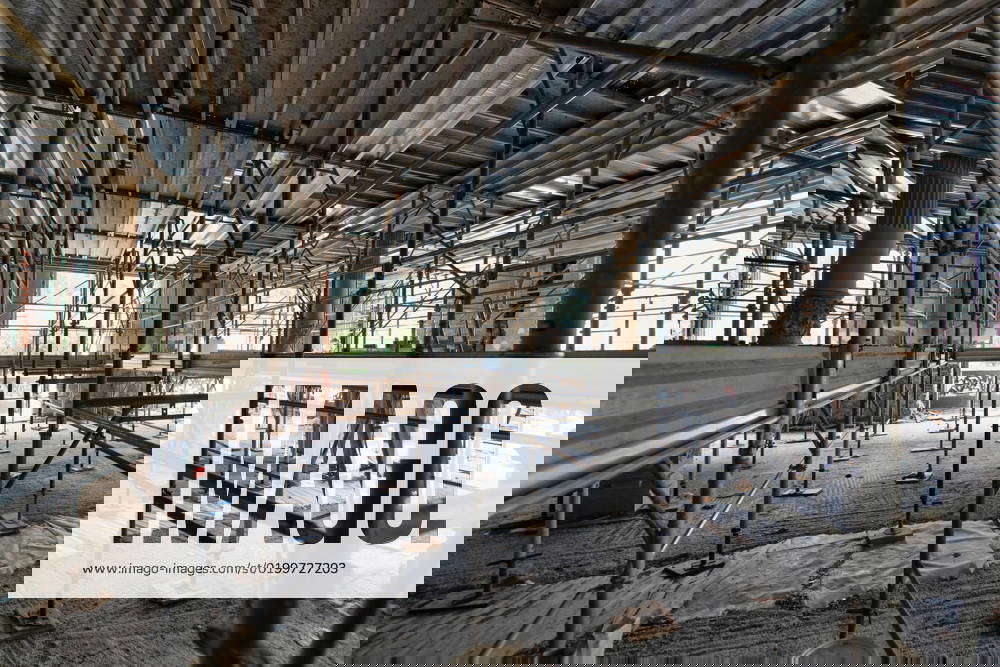 Internal Construction site with Scaffolding