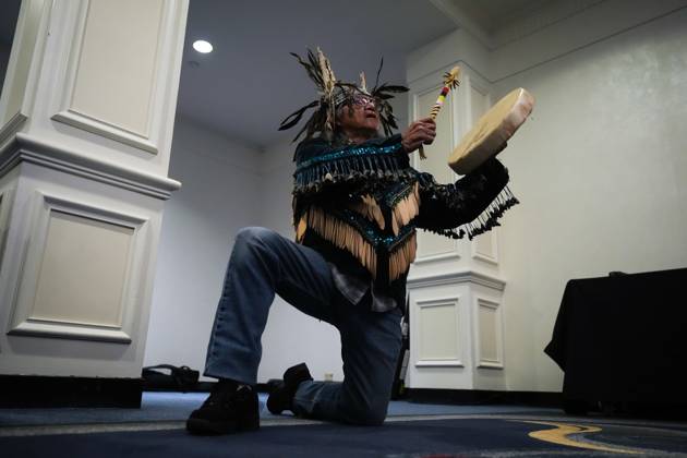 VANCOUVER, BC, CANADA: Elder Eugene Harry, of the Sechelt First Nation ...