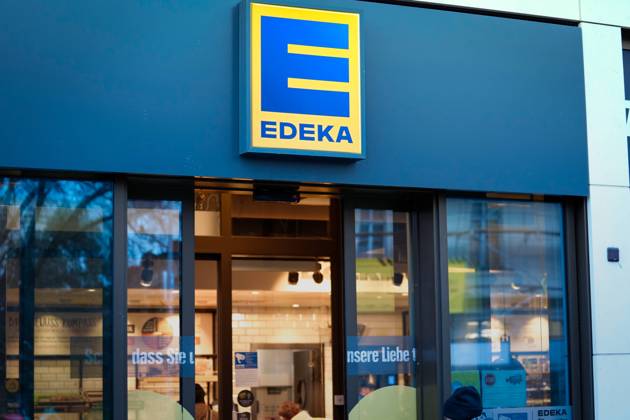 Symbol image of food retailer EDEKA symbol photo logo of supermarket EDEKA