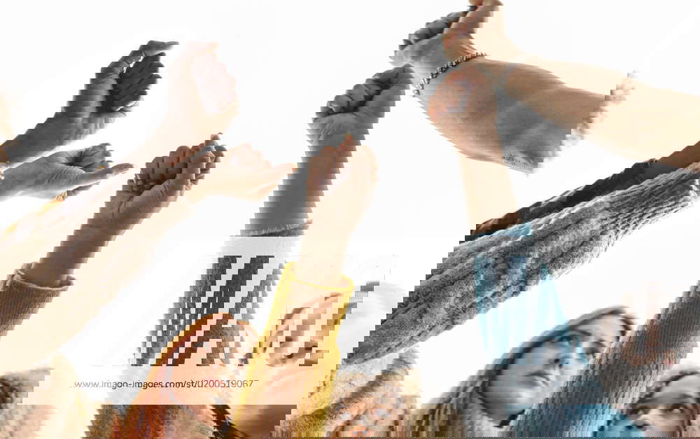 Multiracial women making fist at protest model released, Symbolfoto