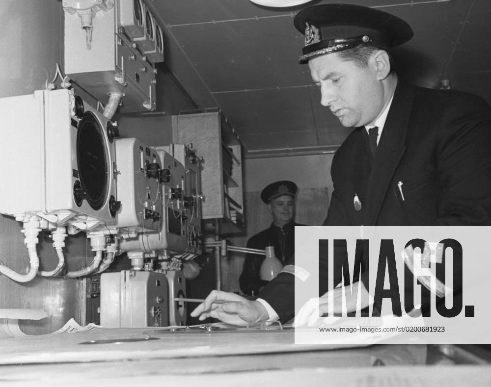 Arctic. October, 1961. Captain of the Lenin nuclear-powered icebreaker ...
