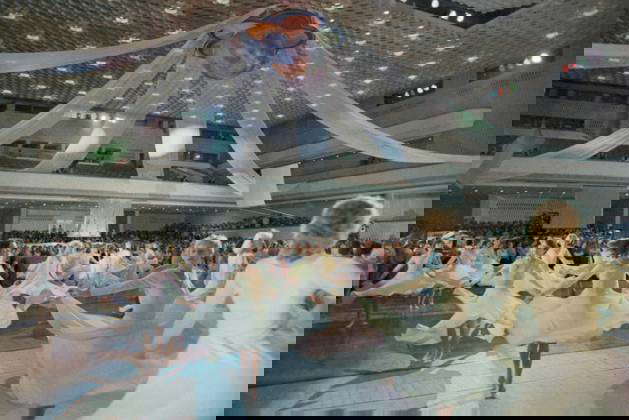 Moscow, USSR. Participants of the International Student Ball, held as a ...