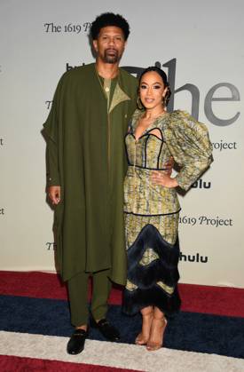 LOS ANGELES, CALIFORNIA - JANUARY 26: (L-R) Jalen Rose and Angela Rye ...