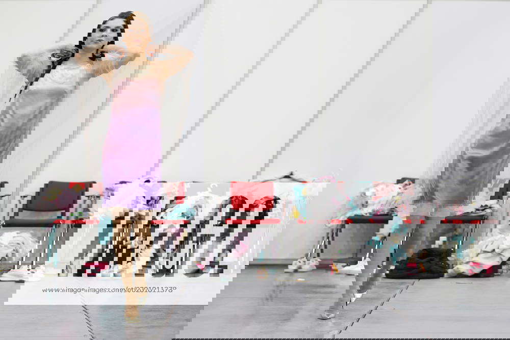 RUSSIA, KAZAN - : A participant is seen ahead of Miss Tatarstan 2023 ...