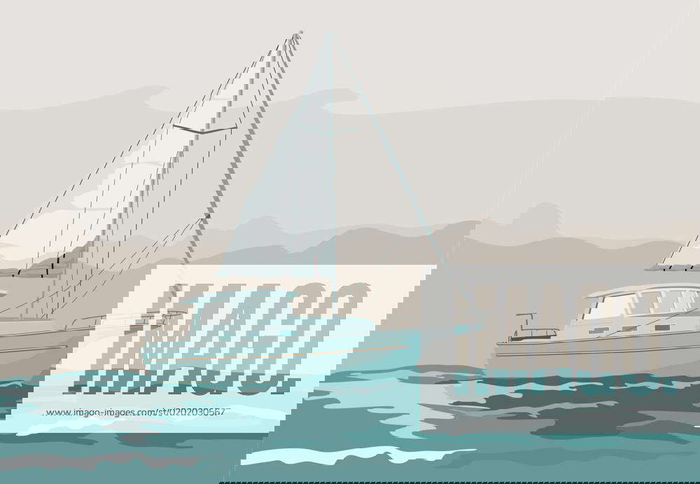 Sailboat Retro Illustration of a sailboat yacht done in retro style