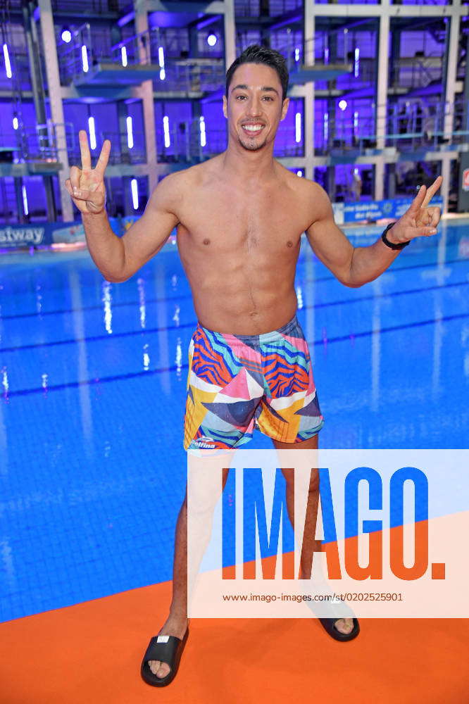 Rene Casselly beim Fototermin zum RTL TURMSPRINGEN im Europasportpark (Schwimm- und Sprunghalle SSE)