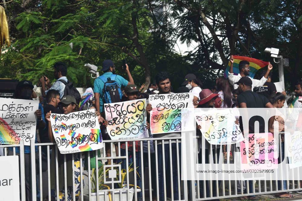 Colombo, Sri Lanka. 25th June 2022. A pride protest rally to celebrate ...