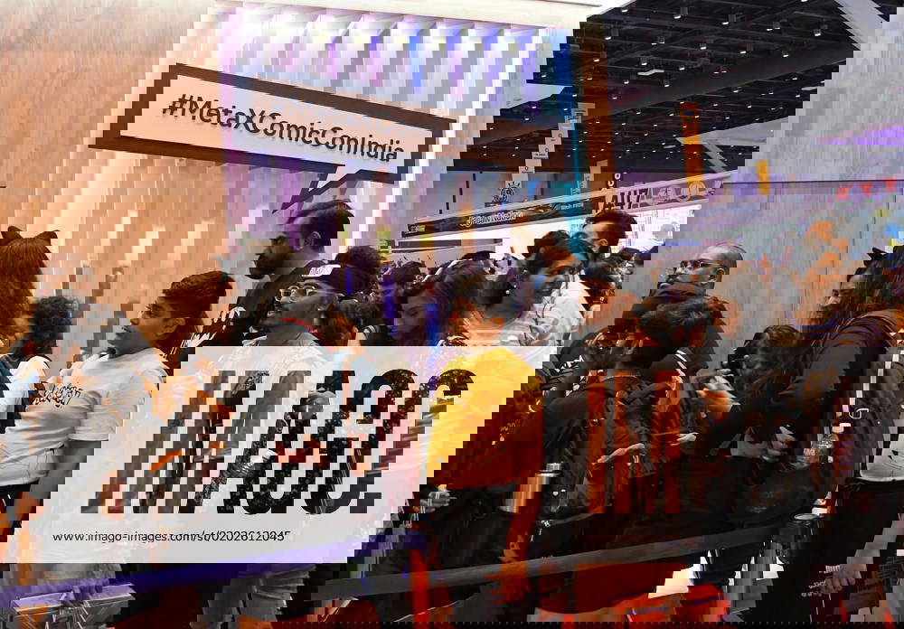 Mumbai, India: People are seen standing in a queue at Comic Con event ...