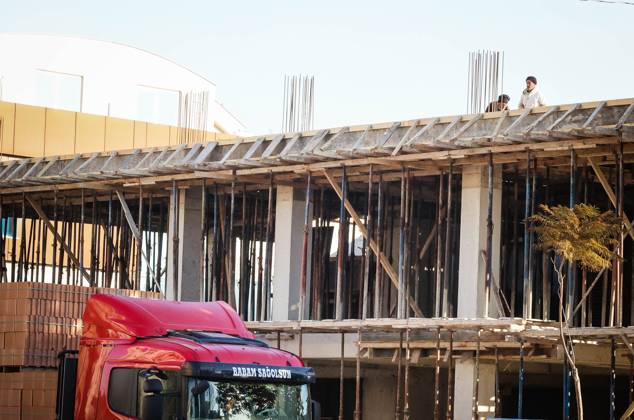 LARA, TUR, On the road in Turkey, theme image, construction ...