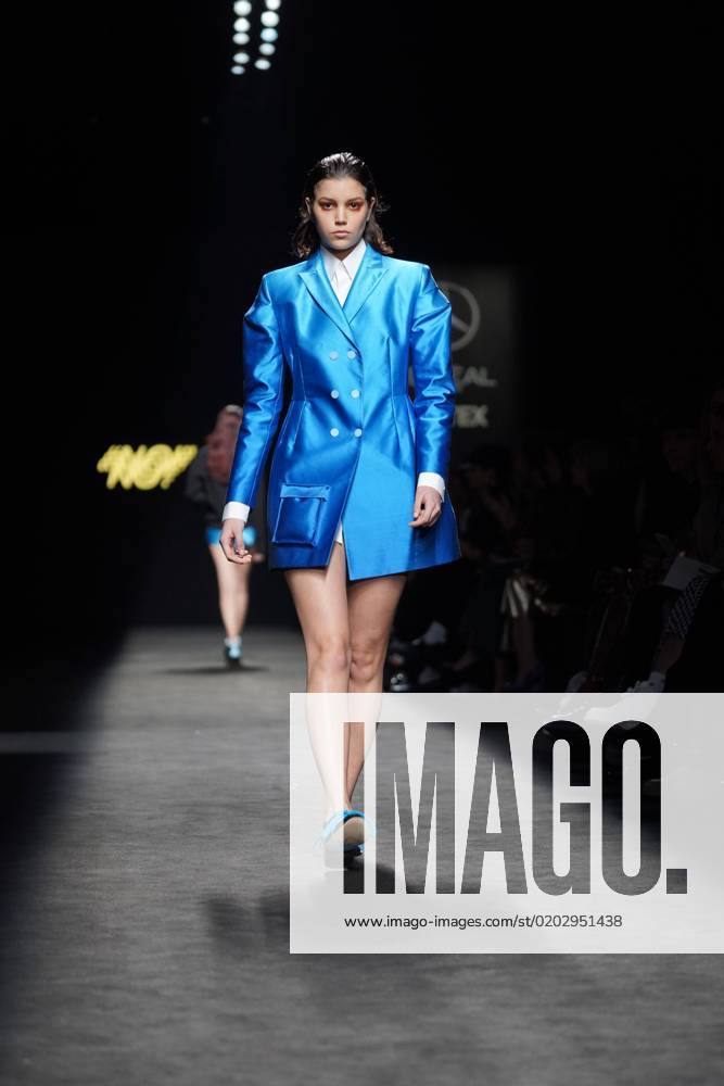 A Model Wears At Collection Runway A Creation From Otrura Show During