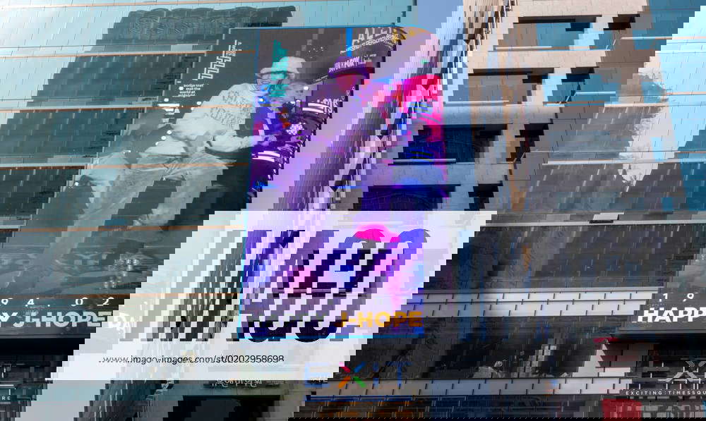 BTS J-Hope s birthday, Feb 17, 2023 : A LED screen advertisement ...