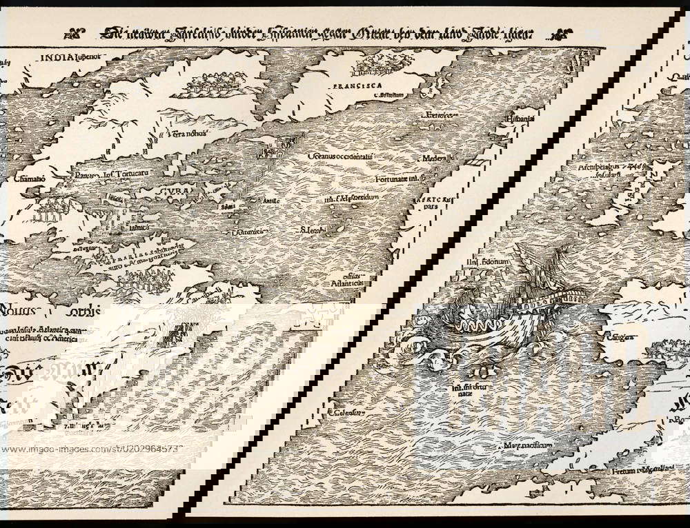 Maps - Americas 1540 Map showing the discoveries by explorers during ...