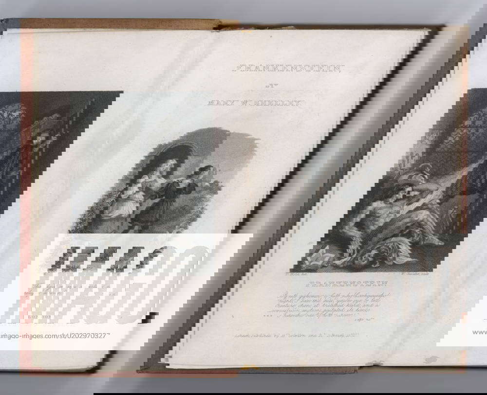 Frankenstein FRANKENSTEIN Frontispiece and Title Page to Mary Shelley s ...