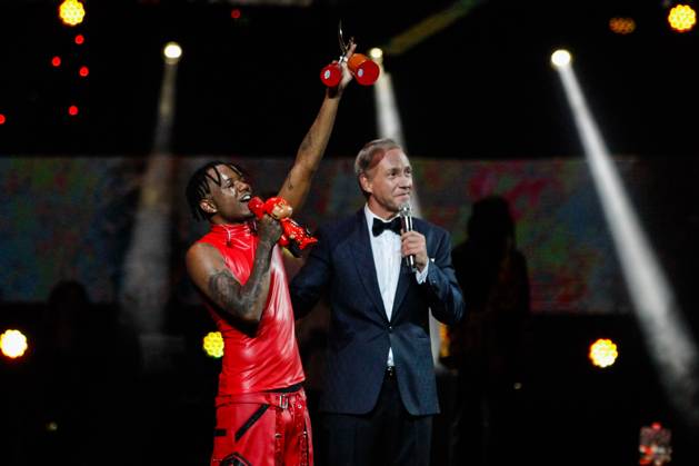 Vina del Mar, February 18, 2023 Singer Polima WestCoast greets the ...