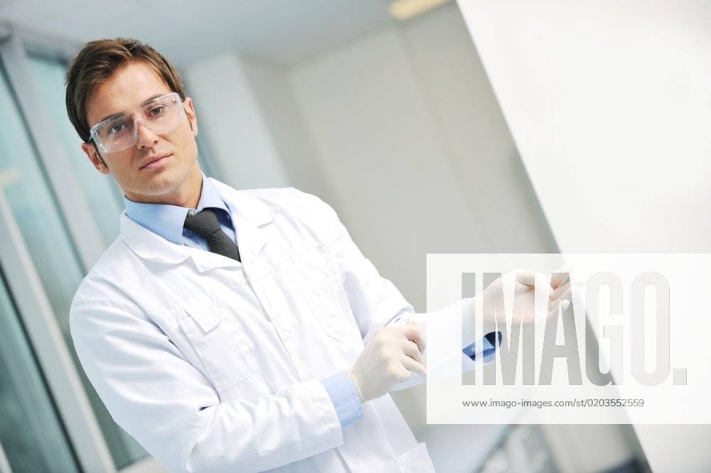 Research and science doctor student people in bright laboratory ...