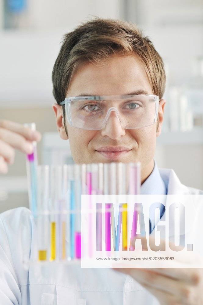 Research and science doctor student people in bright laboratory ...