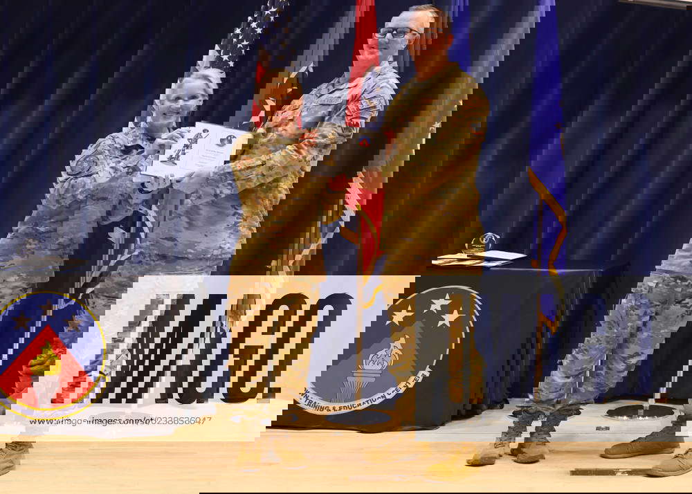 U.S. Air Force Tech Sgt. David Hartman receives the TEC & ANGRC NCO ...