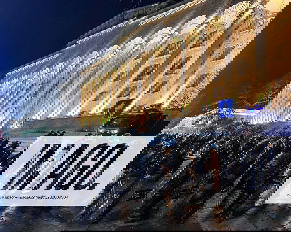 GEORGIA, TBILISI - MARCH 9, 2023: Riot police are seen at the ...