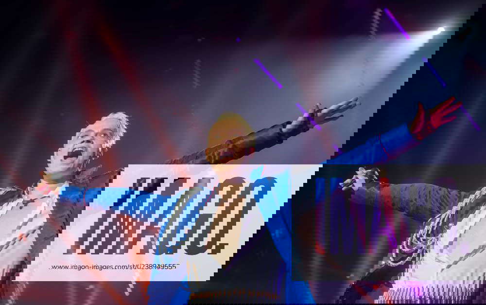 Moscow. Singer SHAMAN (Yaroslav Dronov) performs at a solo concert at ...