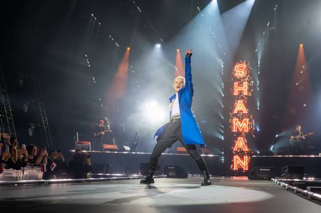 Moscow. Singer SHAMAN performs at a solo concert at Crocus City Hall
