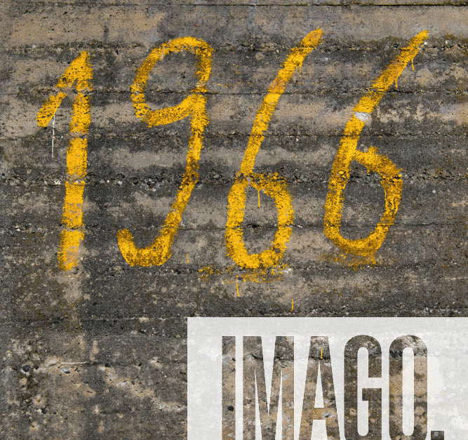 1966 The number 1966 painted on a wall