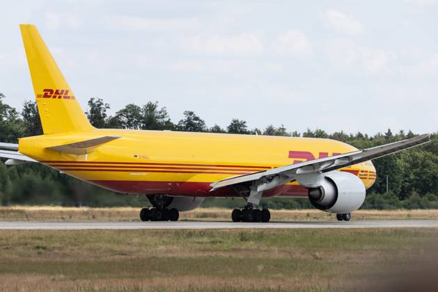 The Boeing 777 F B77L of the airline DHL D0 DHK, operator AeroLogic ...
