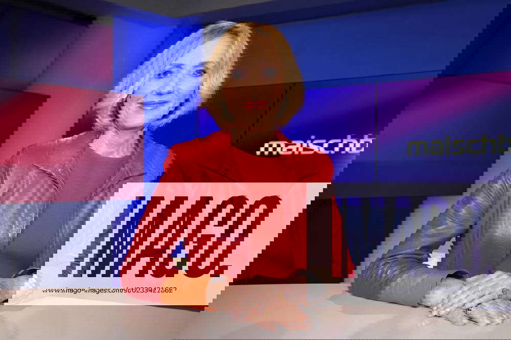 Petra Gerster in the ARD talk show maischberger in the studio Berlin ...