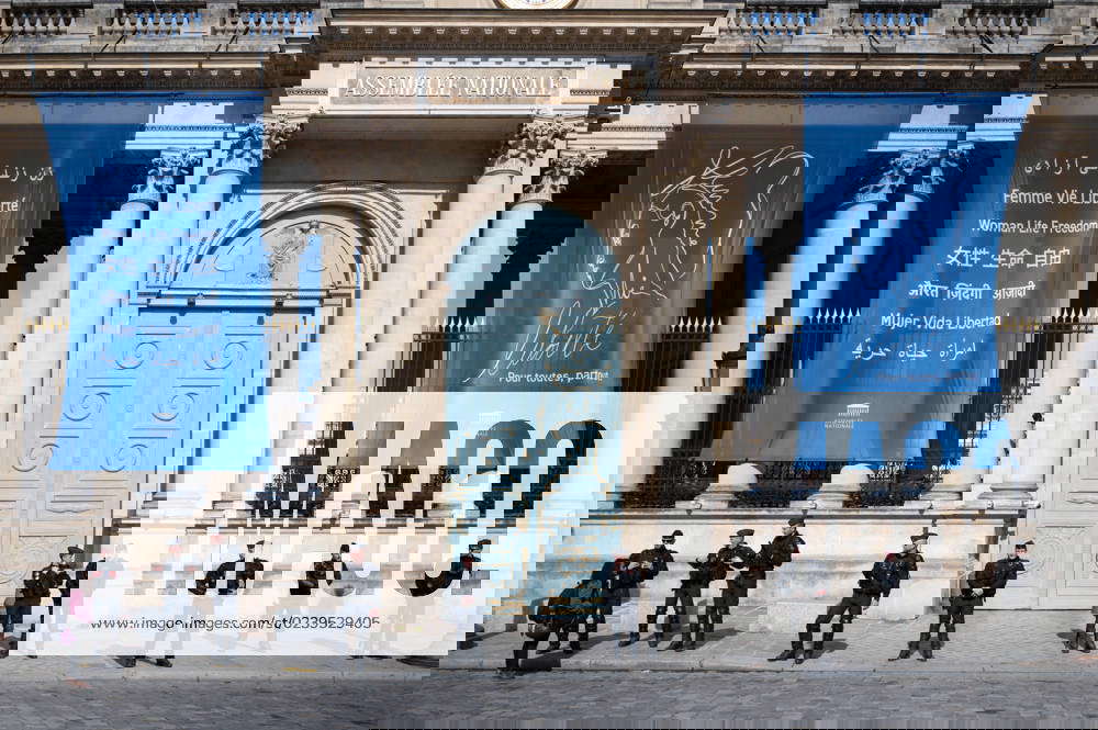 Union Leaders Gathering In Front Of The National Assembly Police ...