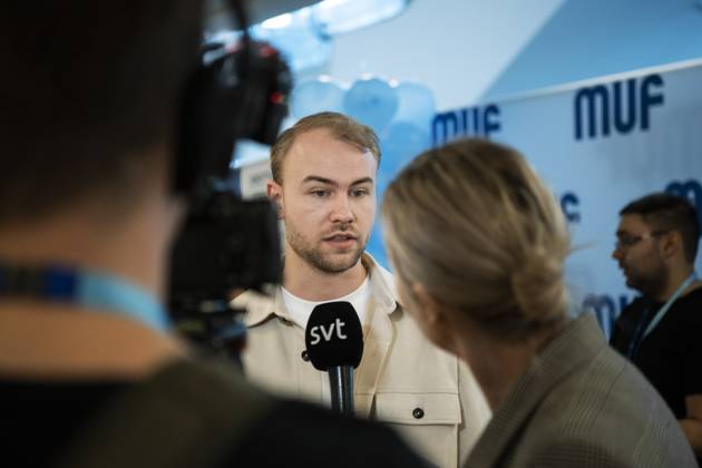 KARLSTAD 230324 Douglas Thor, chairman of MUF, at the Sweden meeting in ...