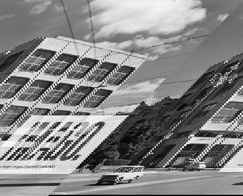 August 1-15, 1977. Moscow, USSR. The view shows the Telegraph Agency of ...