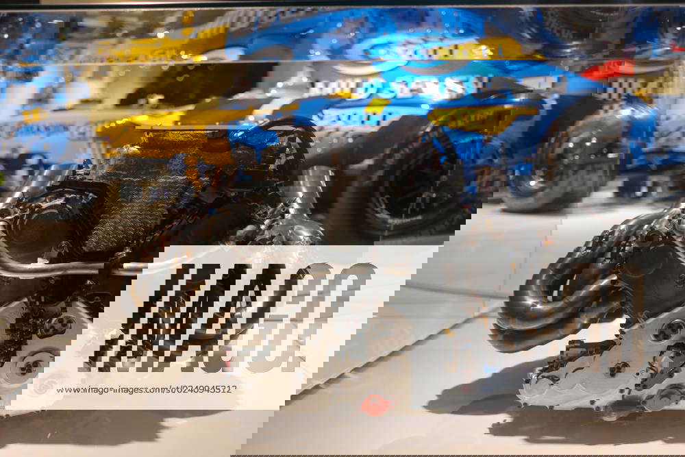 Spain: Fernando Alonso Museum Cayes, SPAIN: One of the Renault engines ...