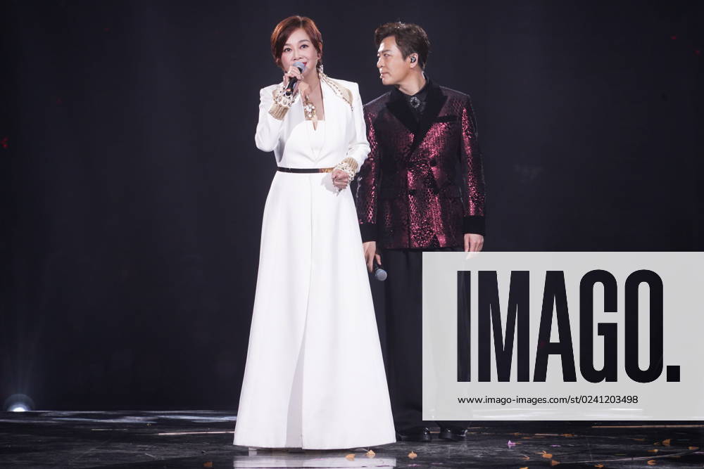 HONG KONG, CHINA - APRIL 01: Singers Nadia Chan Chung Ling (L) and Yu ...