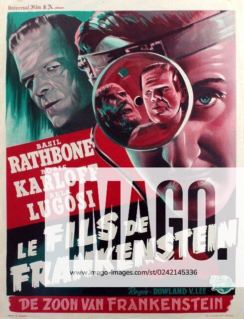 Movie poster Son of Frankenstein (Le fils de Frankenstein) by Rowland V. Lee. Museum: PRIVATE