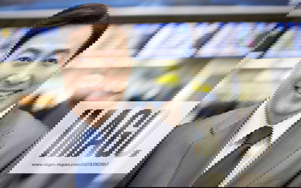 Chinese businessman at the airport Beijing China