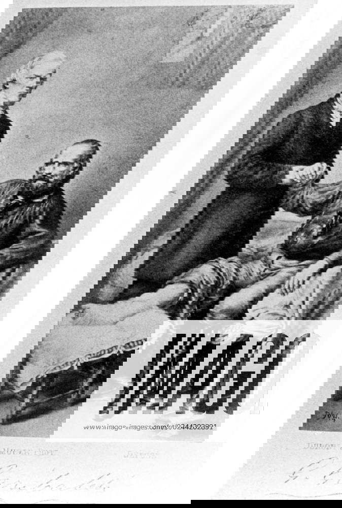 Giuseppe Garibaldi With The Doctor After Being Wounded At Aspromonte ...