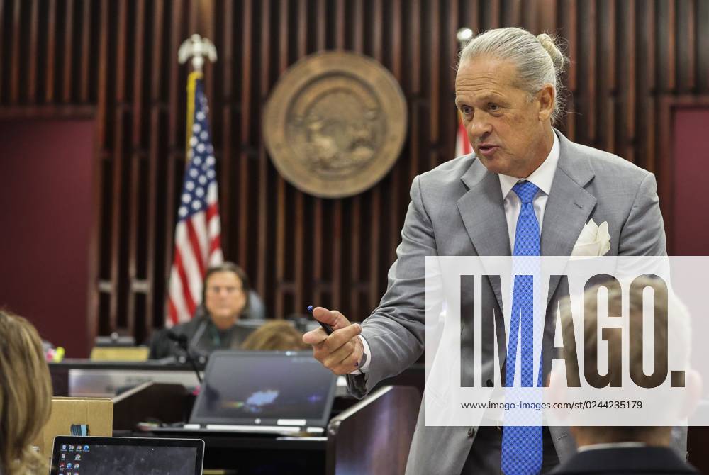 April 18, 2023, Tampa, Florida, USA: Defense attorney Jeff Brown ...