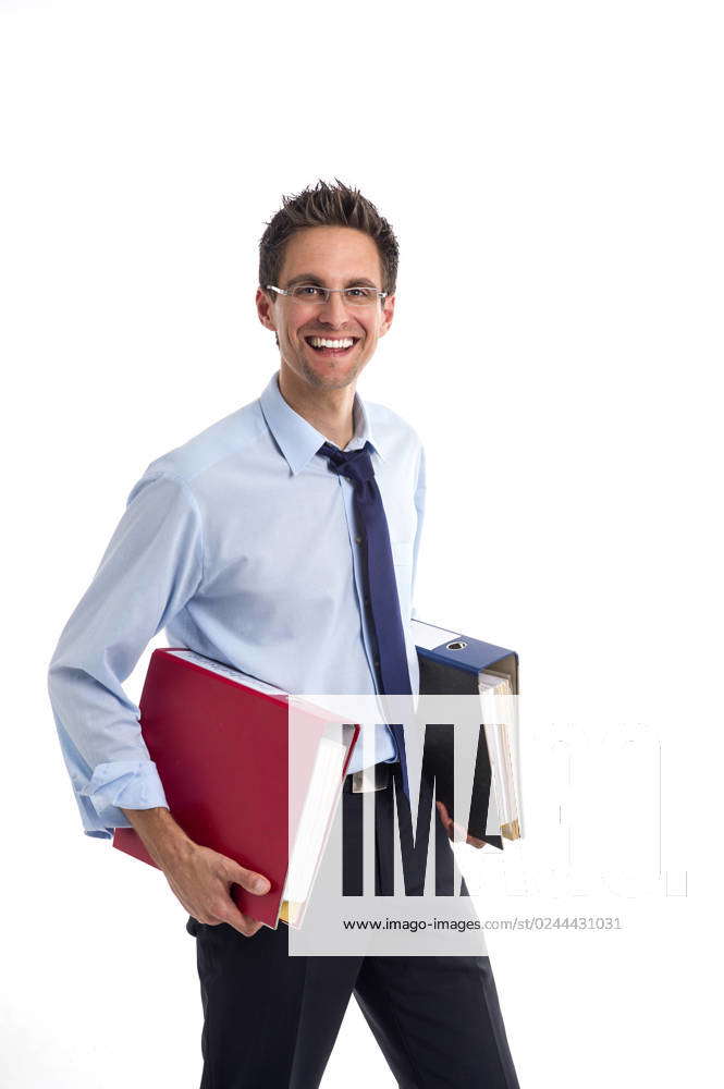 Man with file folder, BLF
