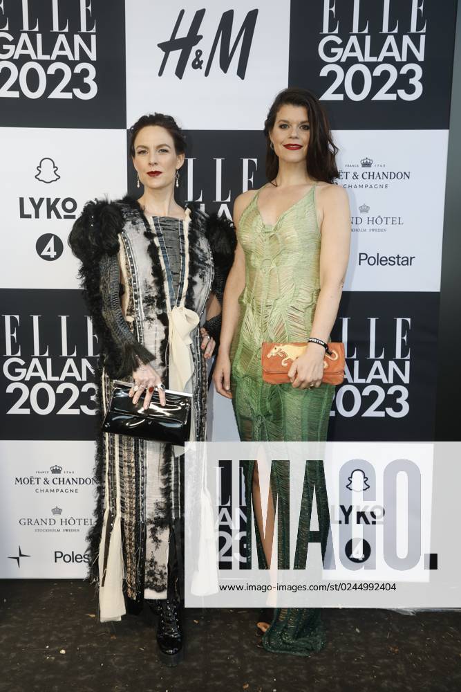 STOCKHOLM 20230421 Emma Molin on the right arrives at the Elle gala at ...